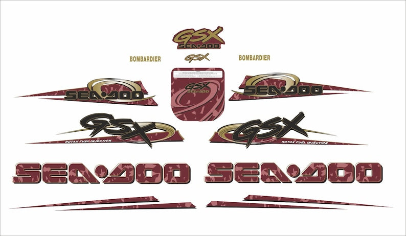 Decals kit for Sea-doo Gsx Rfi-model 1999-2001 – StickerBombing.eu