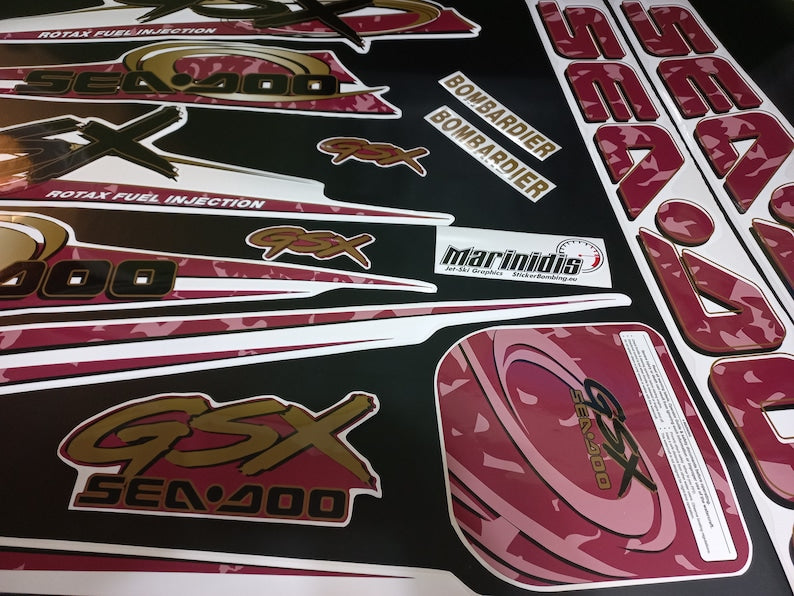 Decals kit for Sea-doo Gsx Rfi-model 1999-2001 – StickerBombing.eu