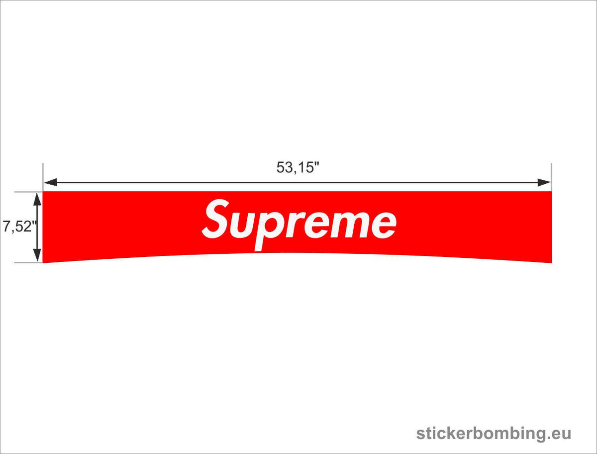 Universal Windshield Banner Decal Supreme – StickerBombing.eu