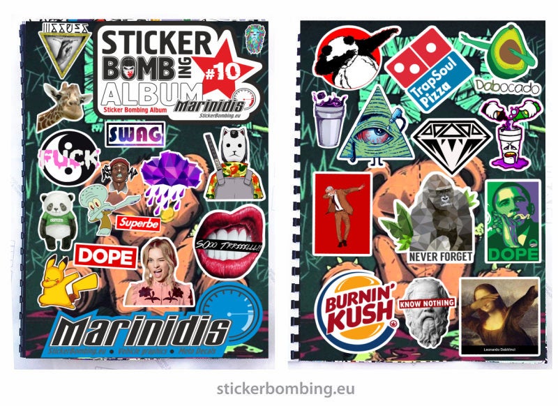 Sticker Bombing Album #10 - Sticker Bombing Pack #10 - Sticker Book #1 ...